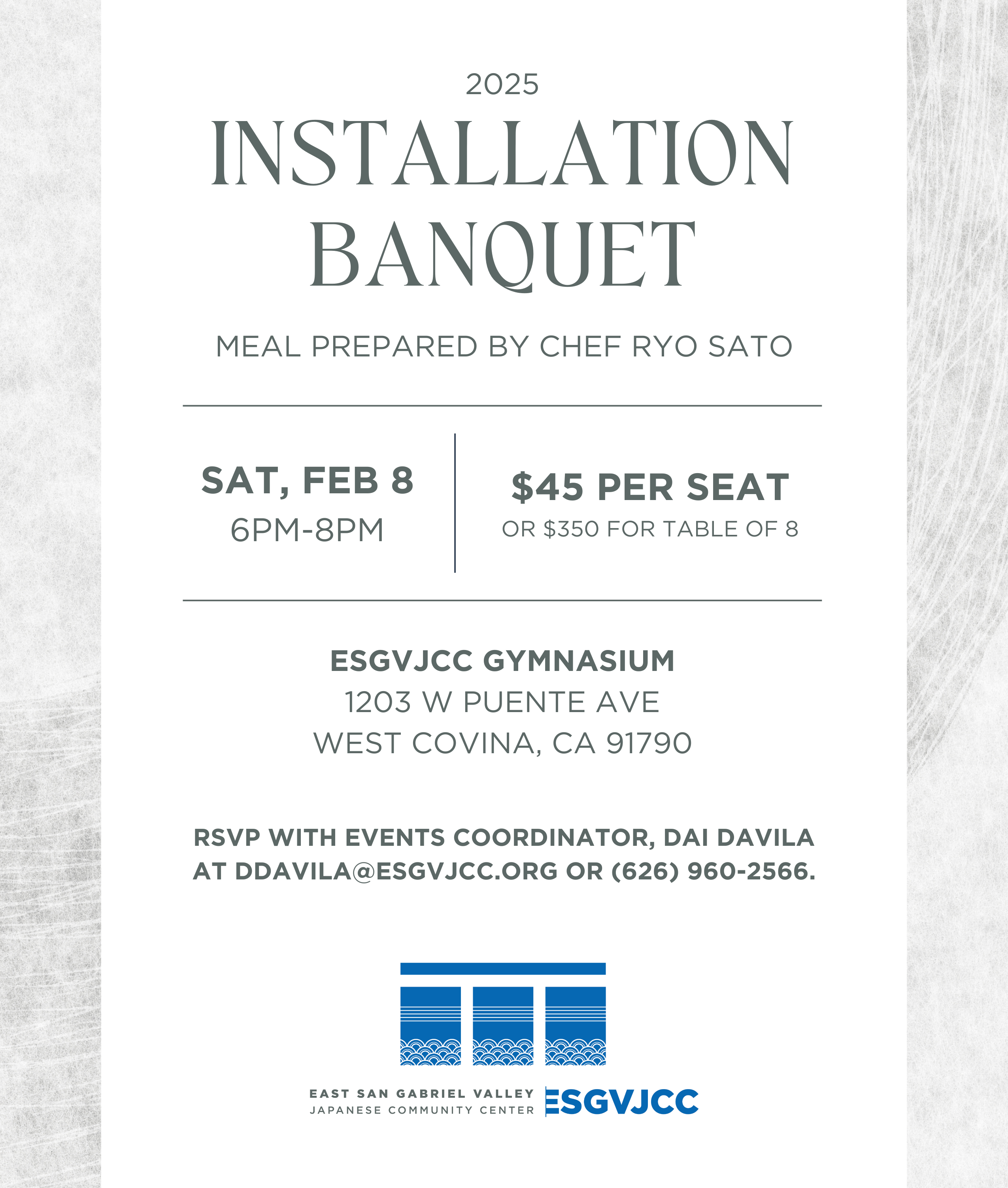 Installation Banquet Invitation